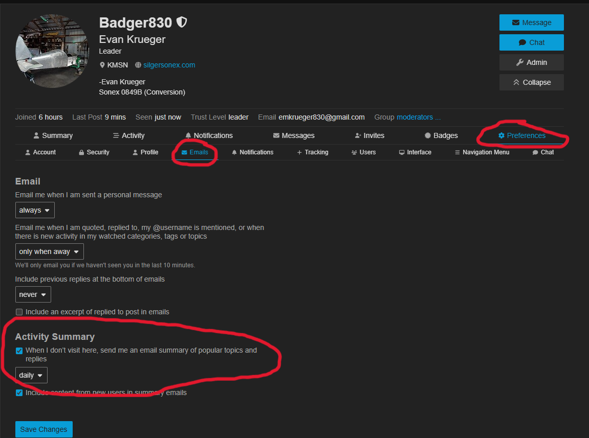 HOW TO: Enable or Disable Email Notifications - Everything Else - SonexPilots.org